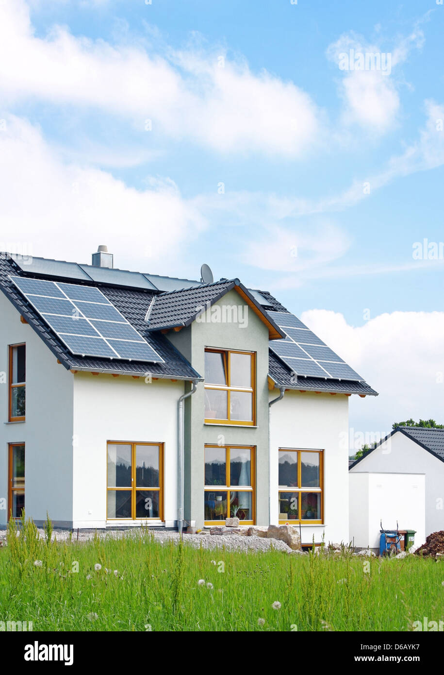 house,solar energy,power generation,solar plant Stock Photo - Alamy