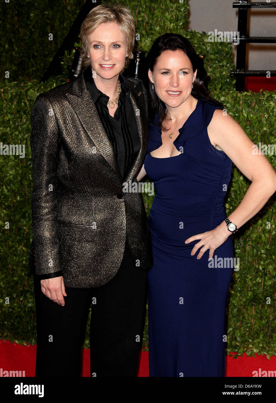 Jane Lynch and Lara Embry 2011 Vanity Fair Oscar Party at Sunset Tower ...