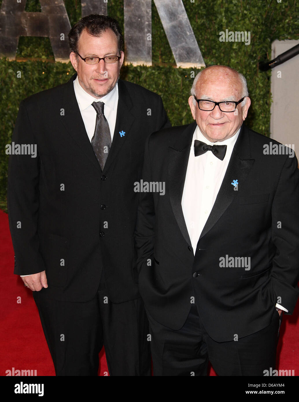 Matthew Asner and Ed Asner 2011 Vanity Fair Oscar Party at Sunset Tower ...