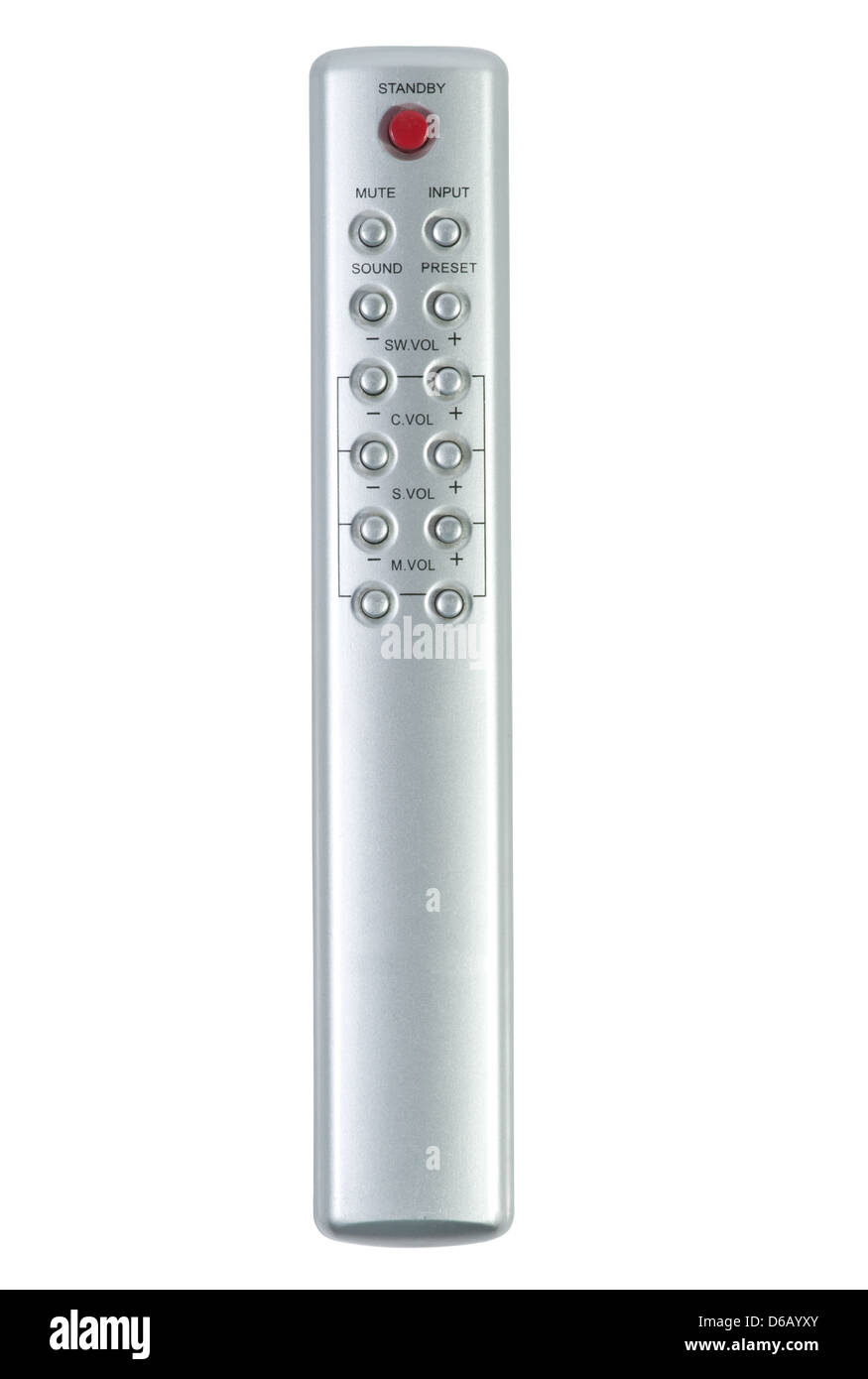 sound remote control. Isolated over white background Stock Photo - Alamy