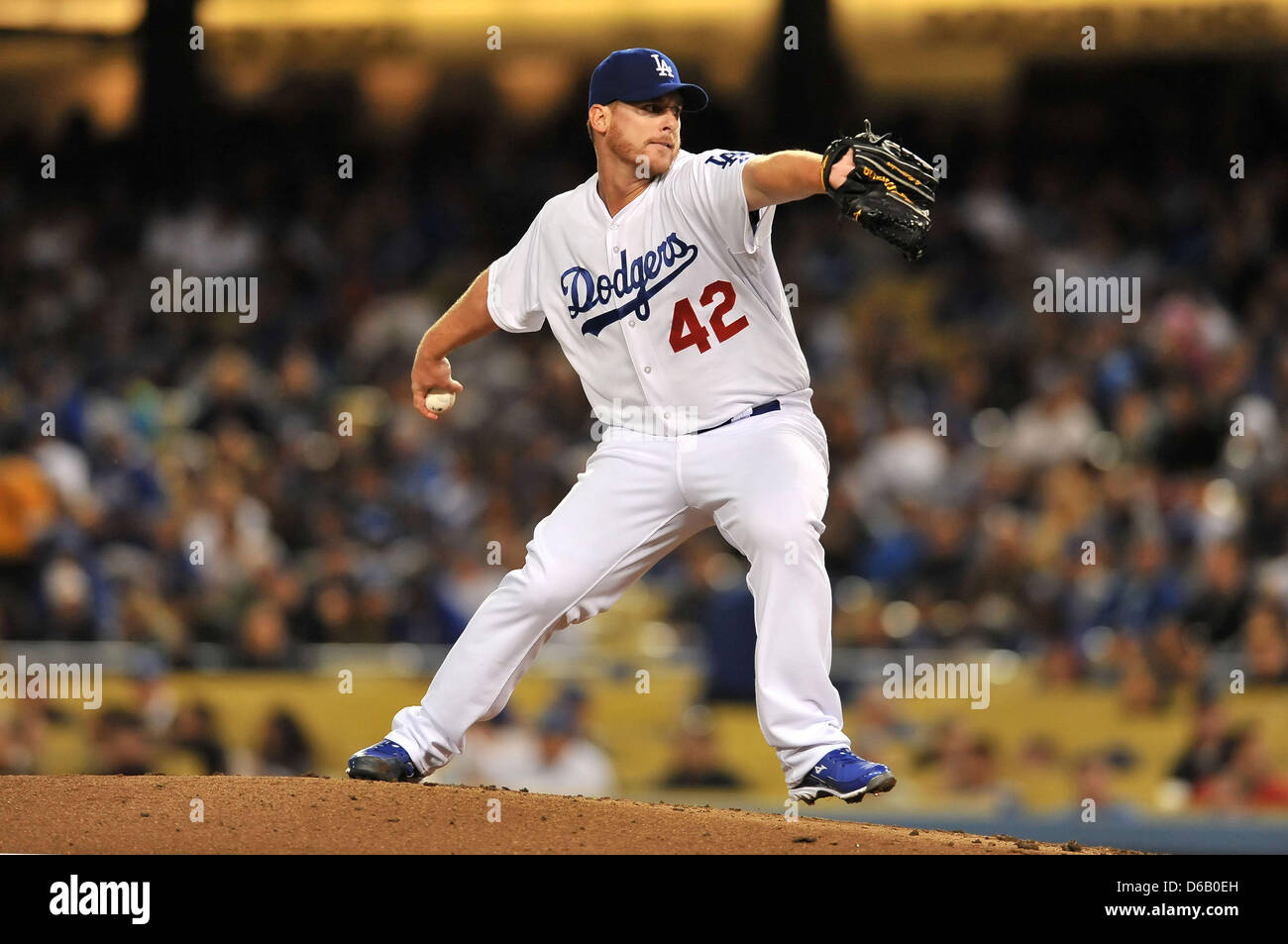Los Angeles, CA. USA. April 15, 2013 Los Angeles Dodgers starting ...