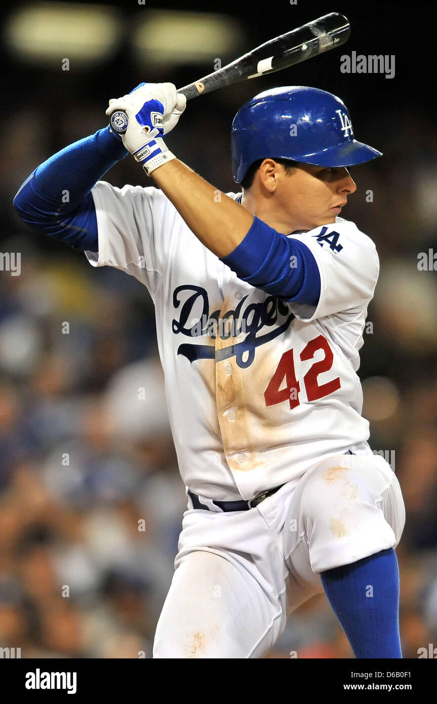 Los Angeles, CA. USA. April 15, 2013 Los Angeles Dodgers third baseman ...