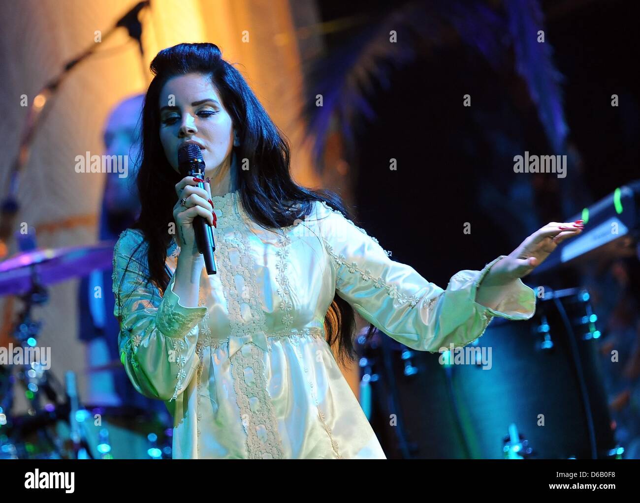 Berlin, Germany, 15 April 2013. US-American singer Lana Del Rey sings ...