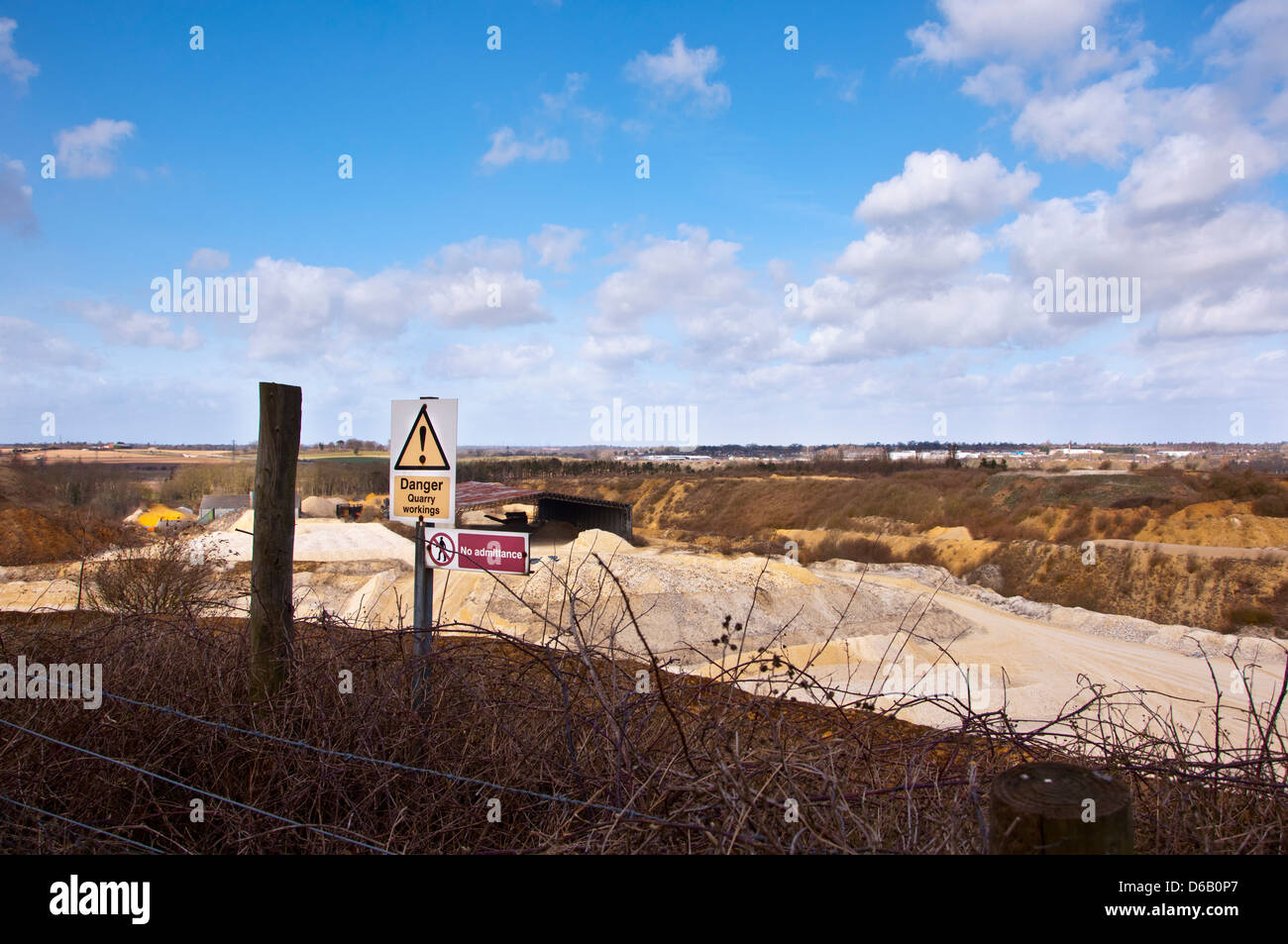 Working Chalk Quarry pit Stock Photo - Alamy