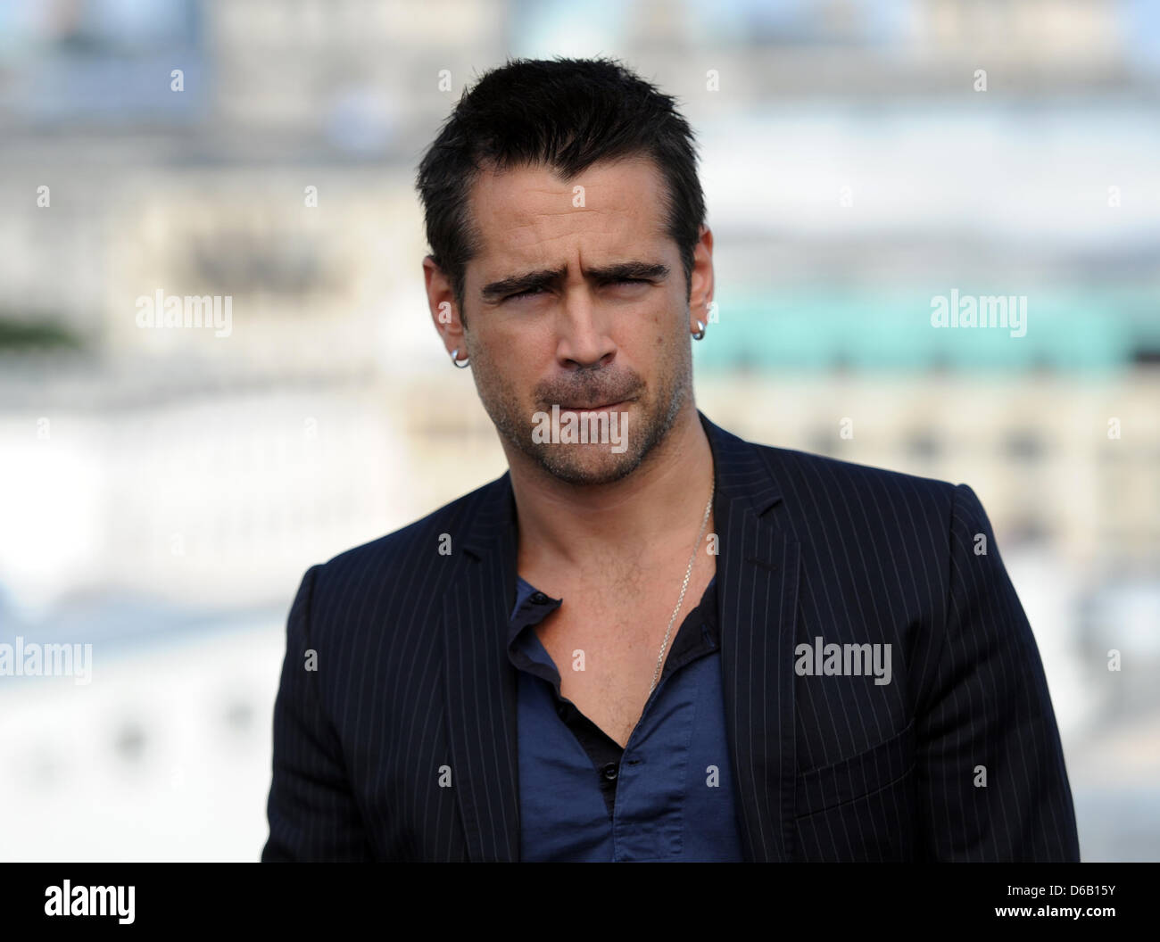 Irish actor Colin Farrell poses for the media during a photocall for ...