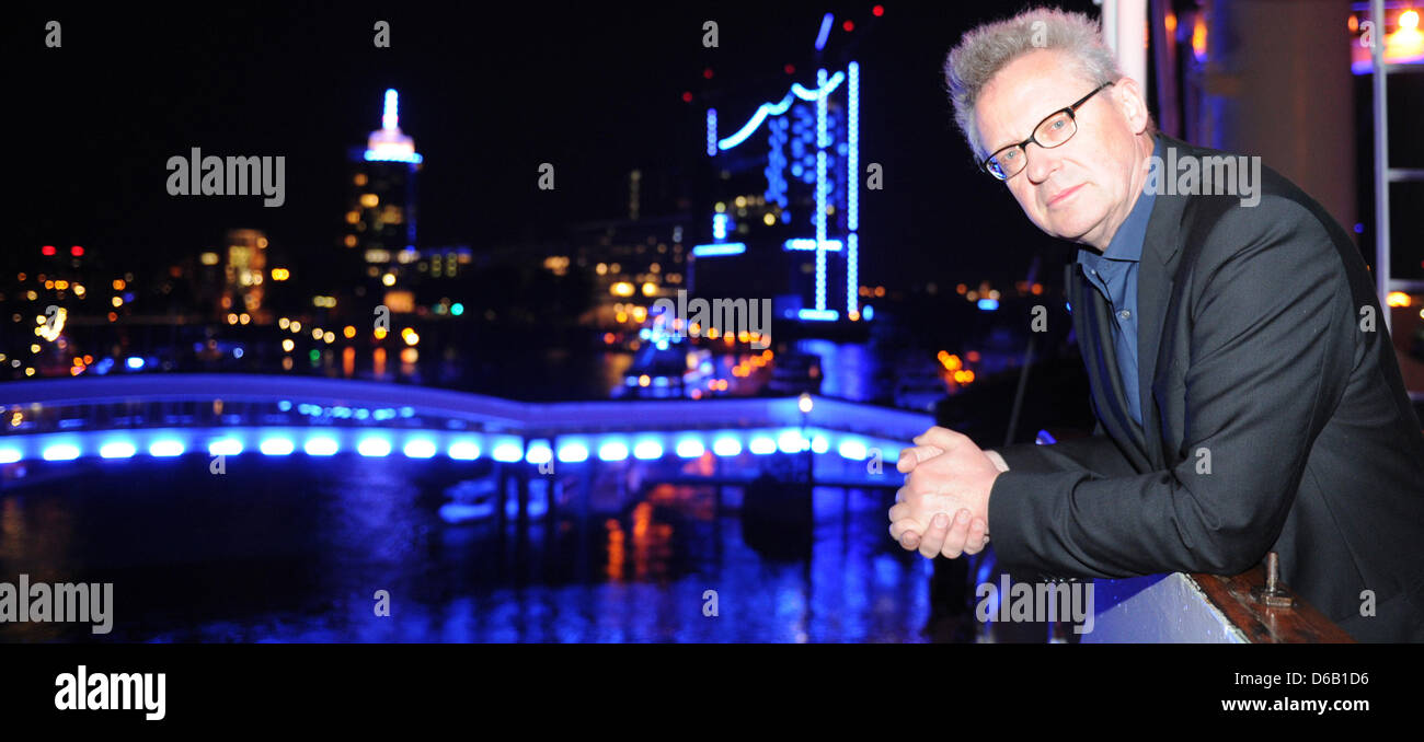 Installation artist Michael Batz stands on the ship 'Cap San Diego' in ...