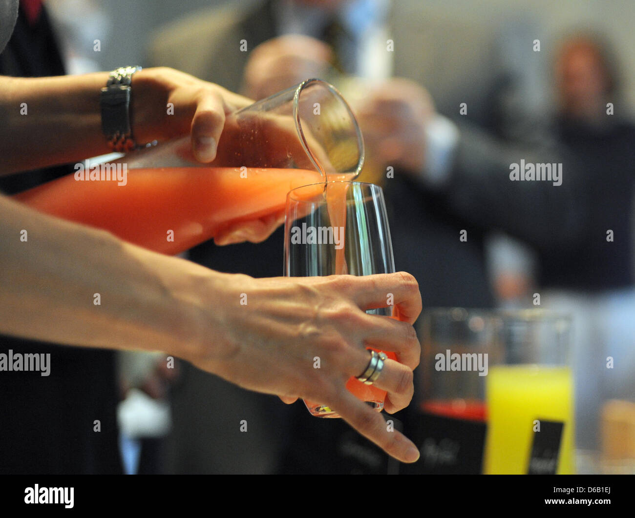 Juice is served at the newly opened Cafe Schmus at the Jewish Museum in ...