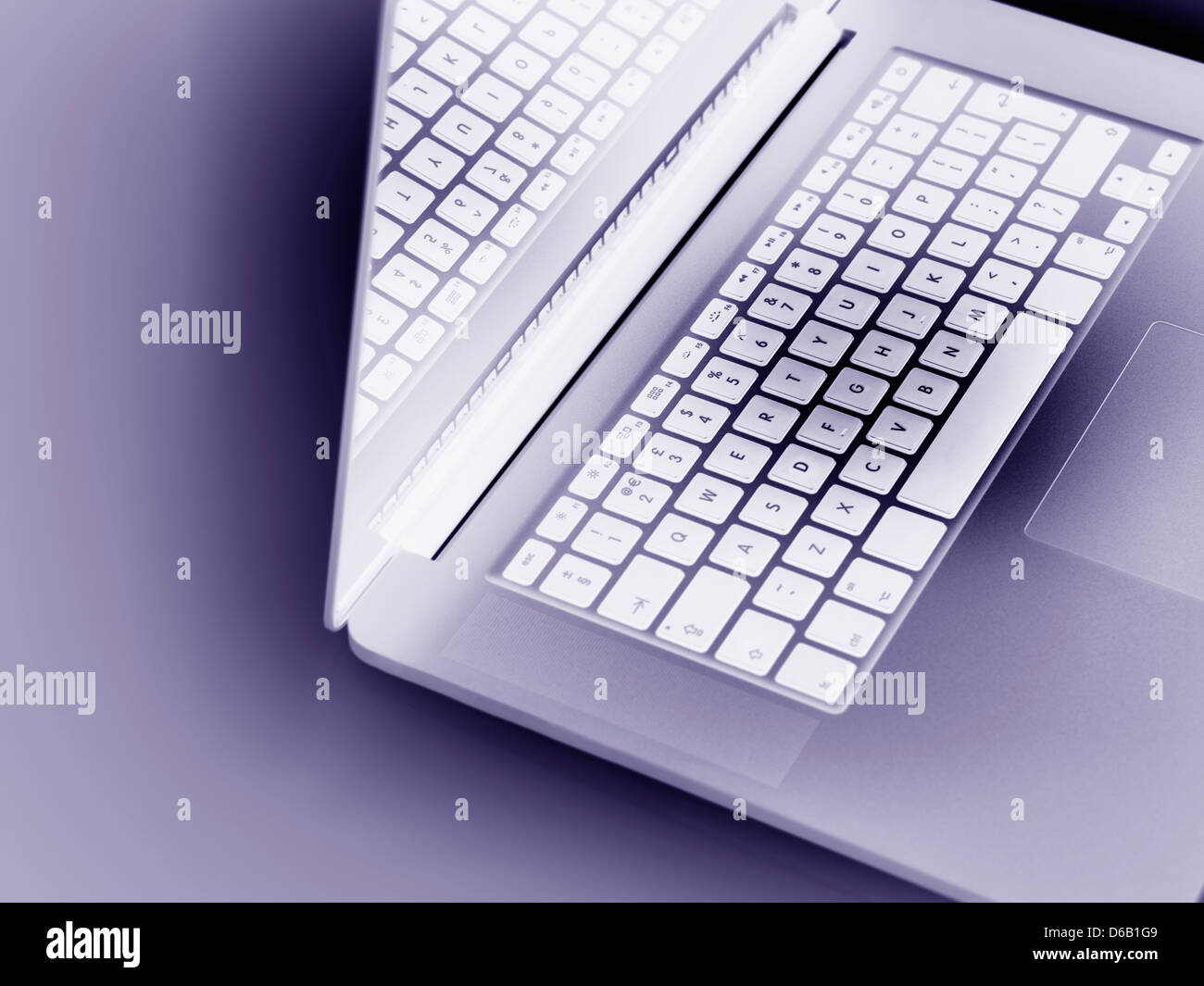 Inverted image of laptop computer Stock Photo - Alamy
