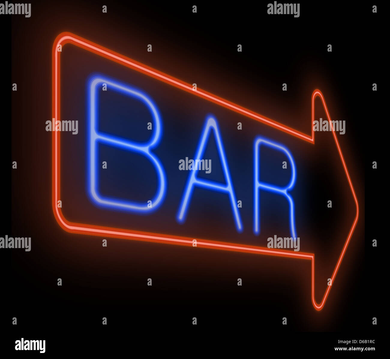 Bar sign neon liquor store hi-res stock photography and images - Alamy