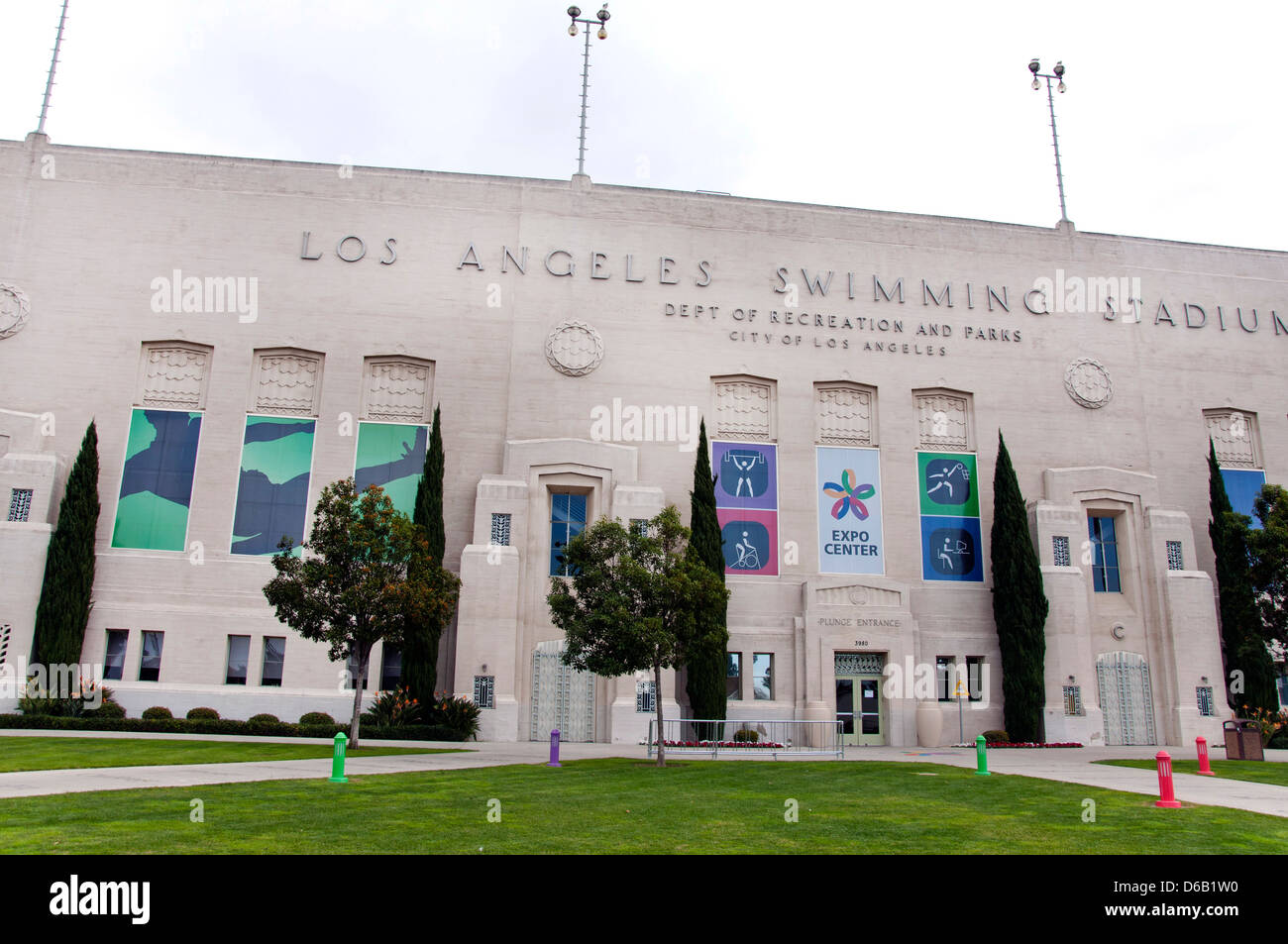 Olympic Swimming Stadium, Los Angeles, CA Stock Photo - Alamy