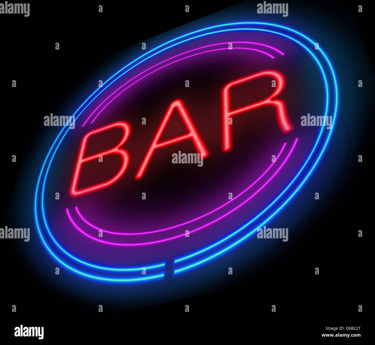 Bar sign neon liquor store hi-res stock photography and images - Alamy