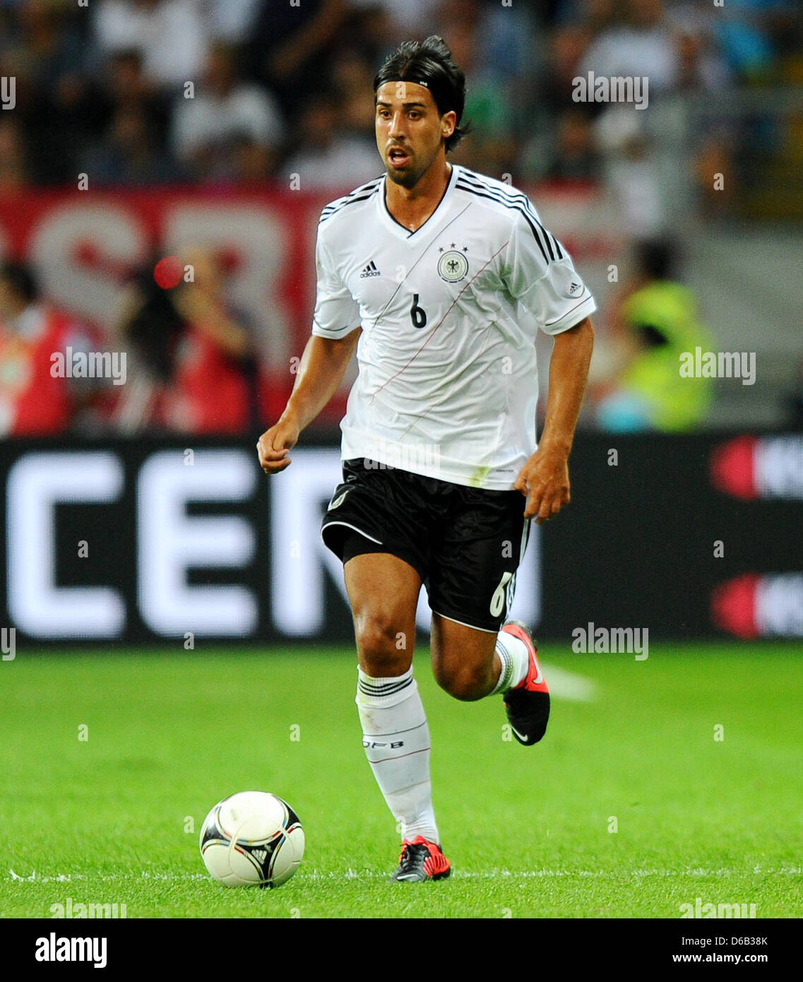 Germany's Sami Khedira plays the ball during the friendly soccer match ...