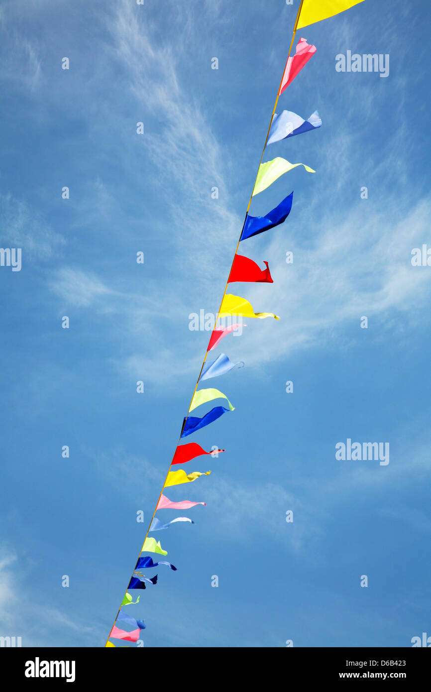 Flags in the wind Stock Photo - Alamy