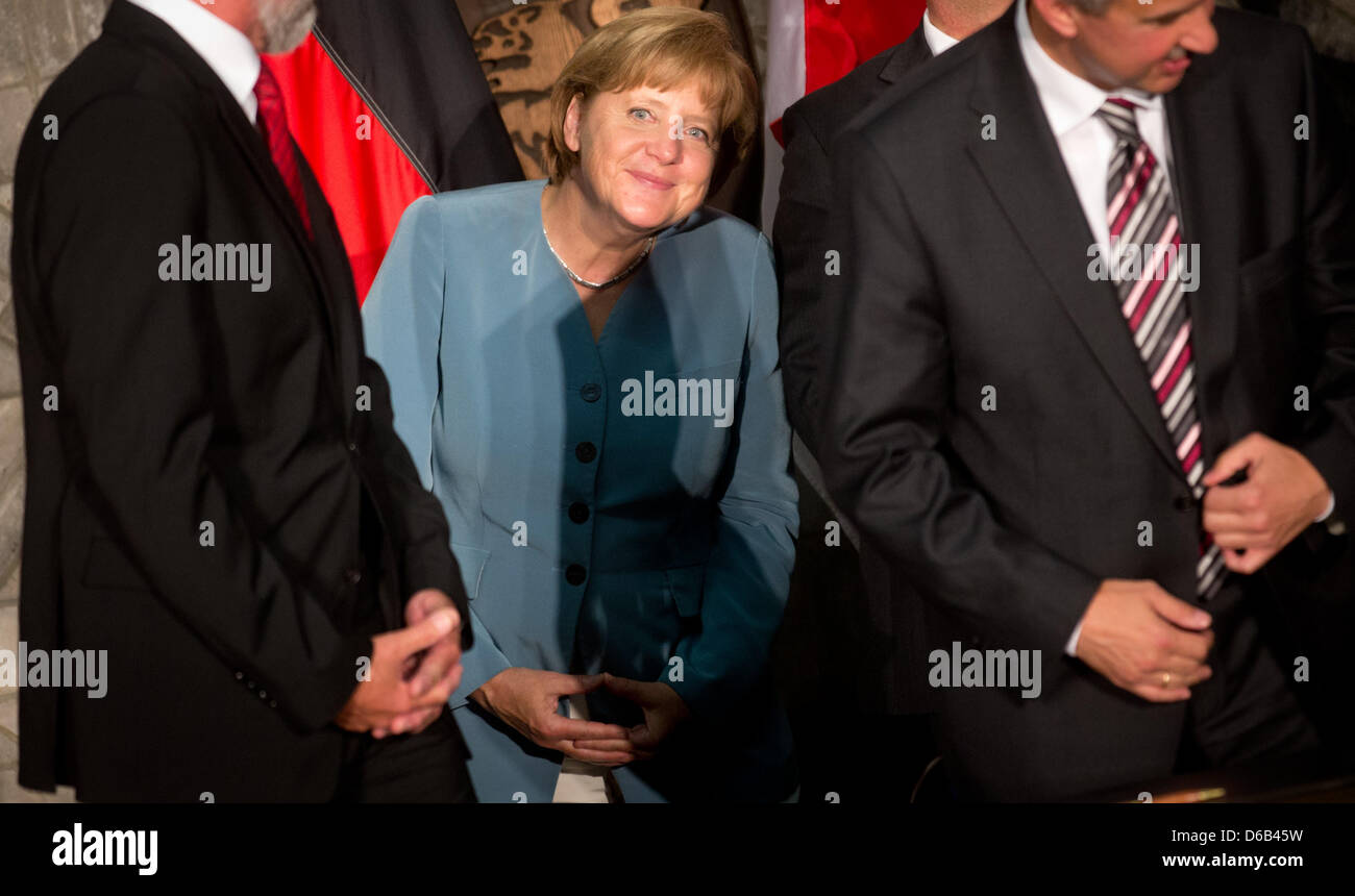 German Chancellor Angela Merkel attends a reception at Dalhousie ...