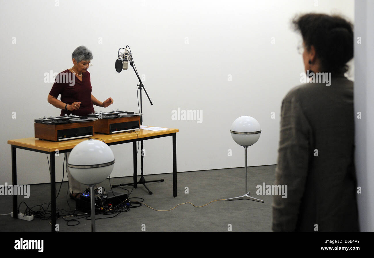 The installation 'Room Tone' by artist Lucy Raven is on display at ...