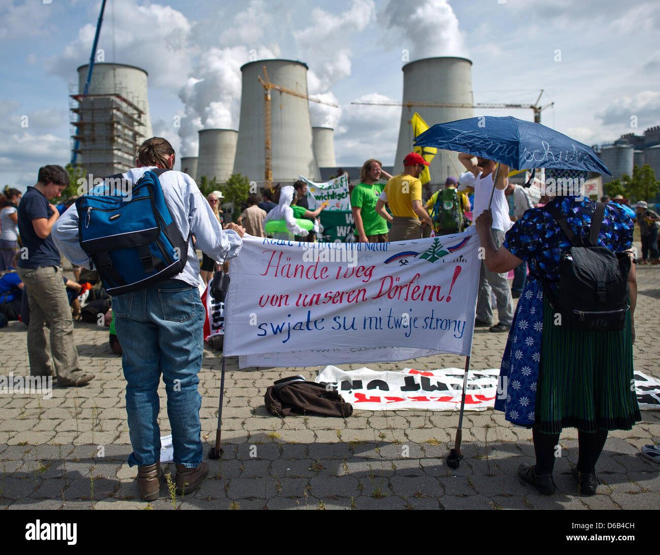 74 year-old Edith Penk and her son Christian take part in a ...