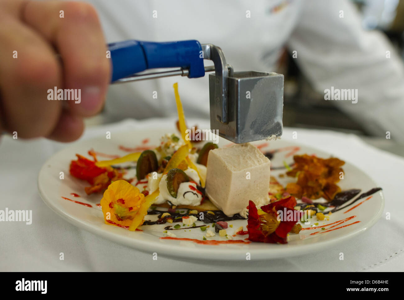 Dario Fontanella, owner of the ice-cream manufacturer Aperto, prepares ...