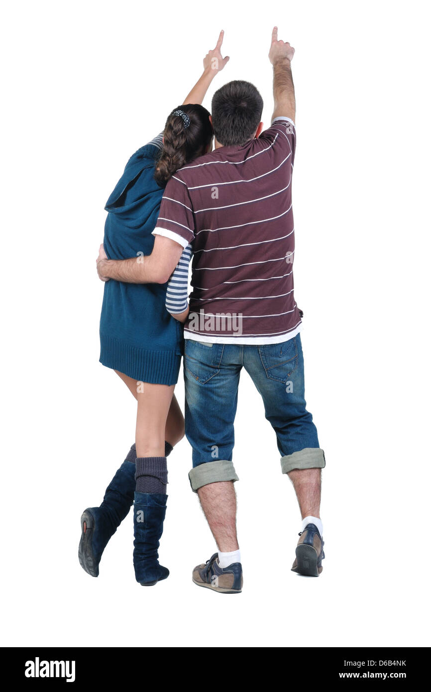 Couple embrace backside hi-res stock photography and images - Alamy