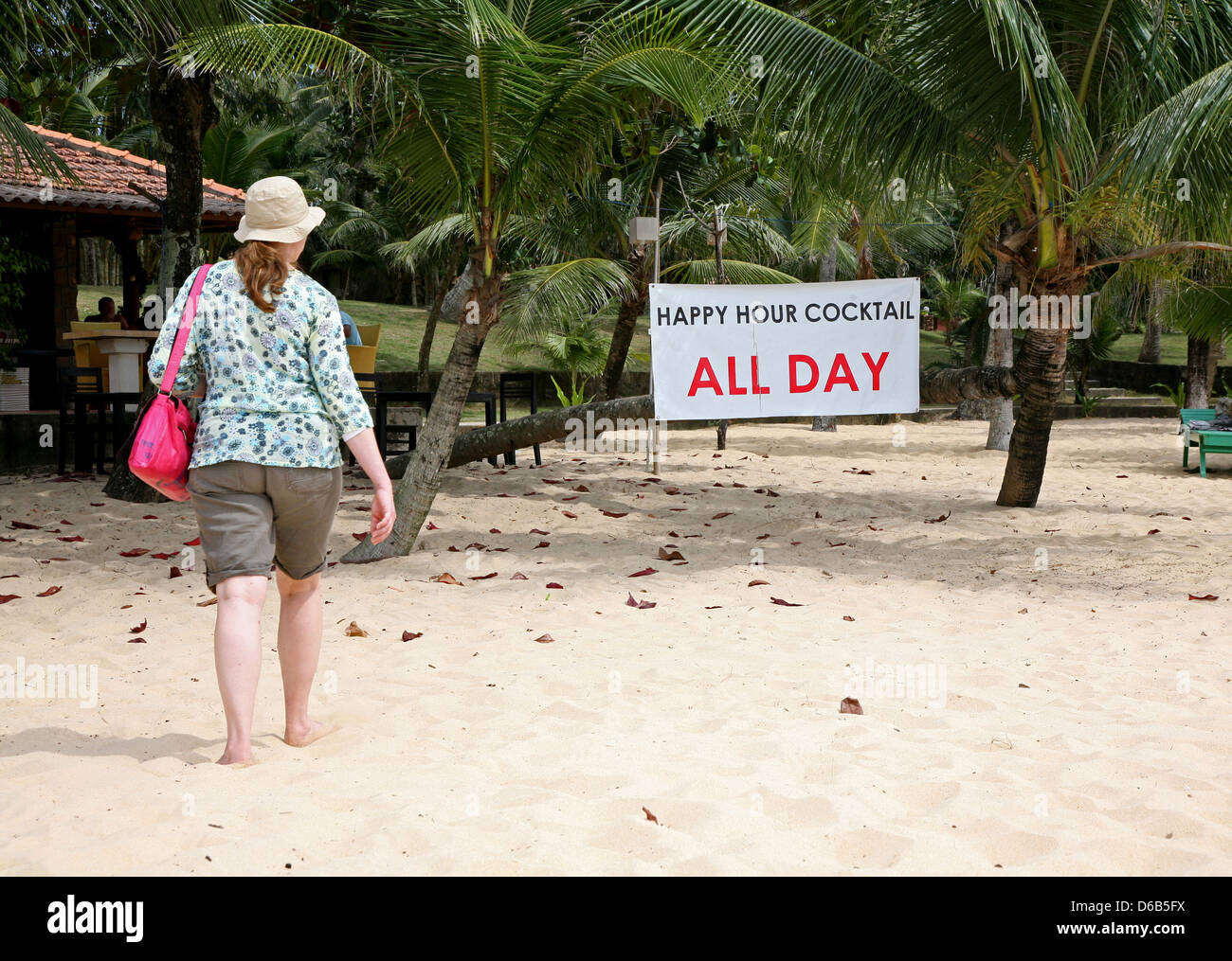 Happy hour on the beach Stock Photo - Alamy