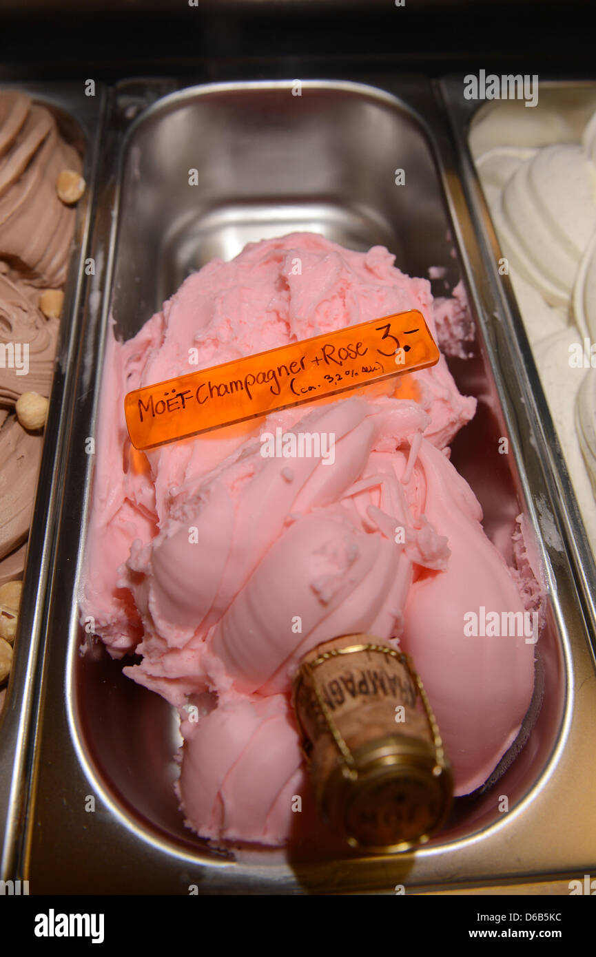 Champagne ice-cream is sold at ice-cream parlour 'The mad Ice-Cream ...
