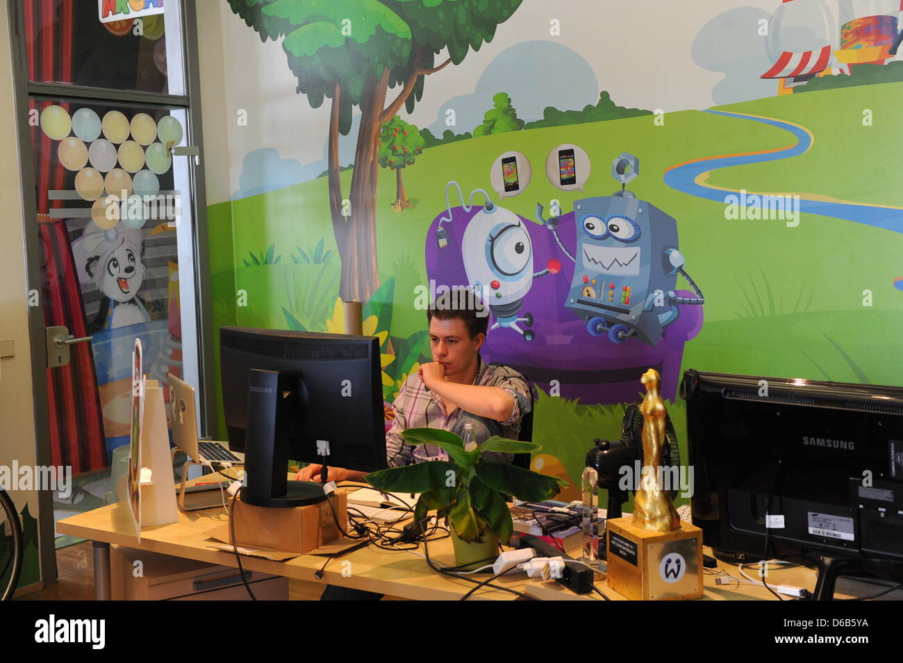 A staff member of the Gaming software company Wooga work in the area of ...