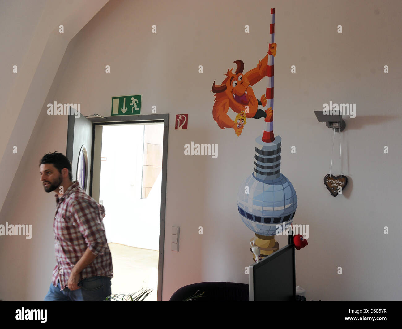 A staff member of the Gaming software company Wooga walks past a ...