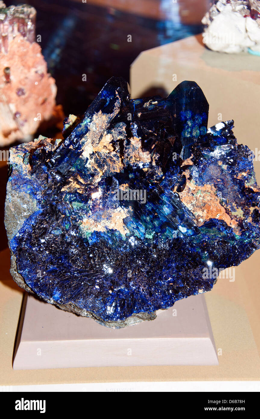 Azurite, Natural History Museum, Los Angeles, CA Stock Photo - Alamy