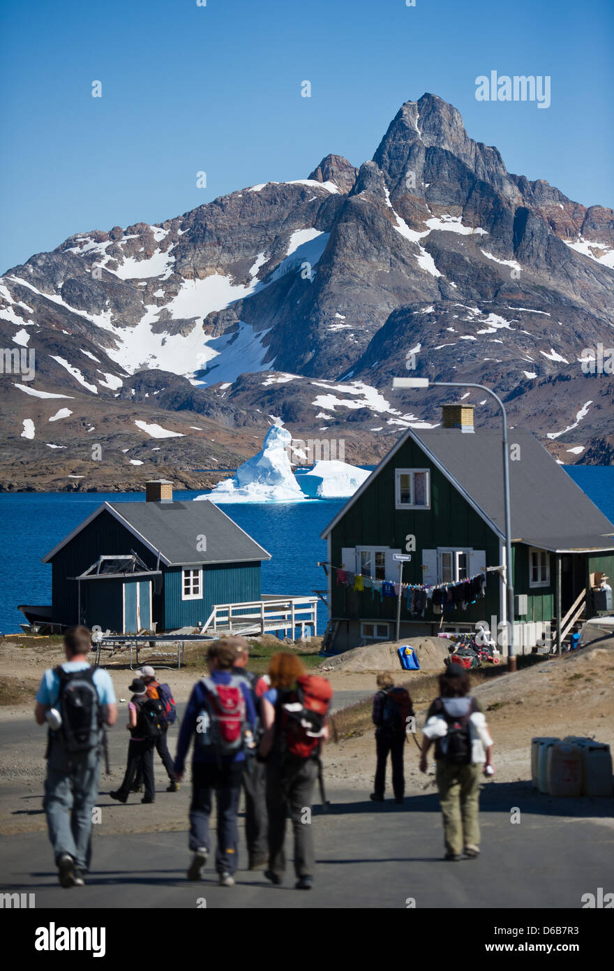 The village is pictured in Tasiilaq, East Greenland, Greenland, Denmark ...