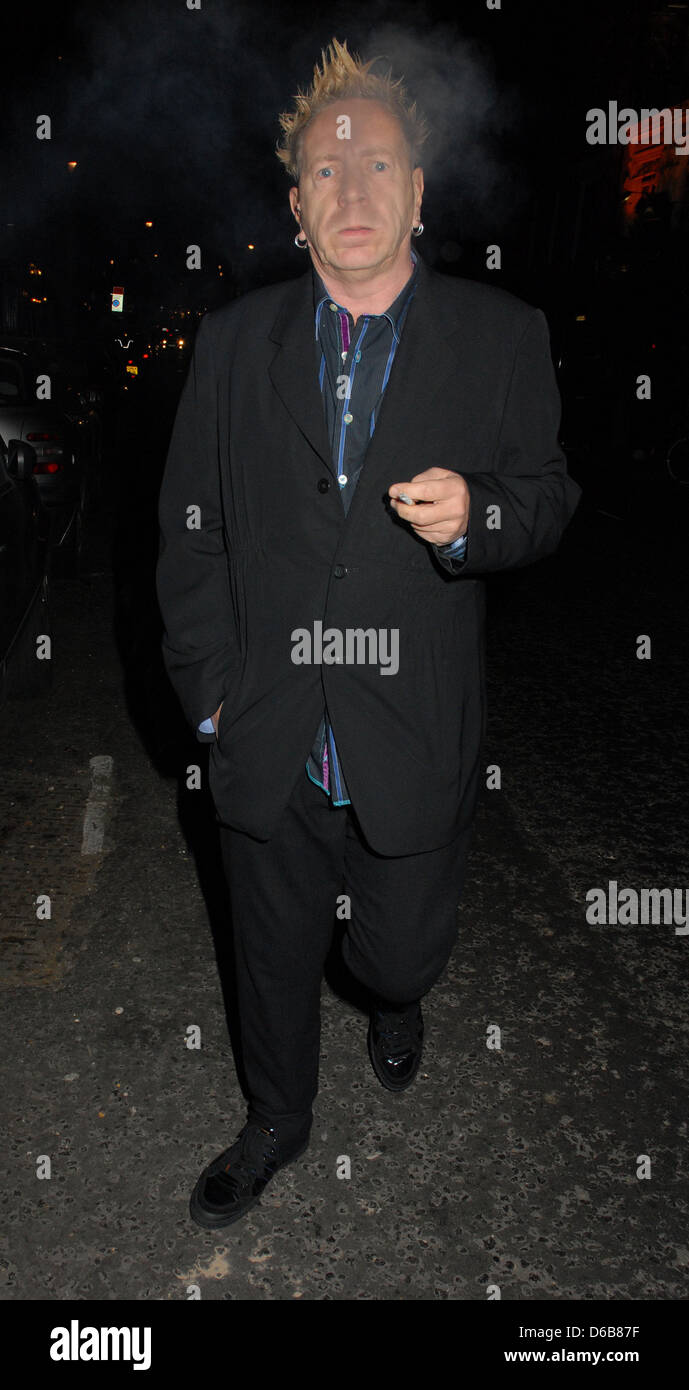 John Lydon outside The Hospital Club to celebrate the release of his ...