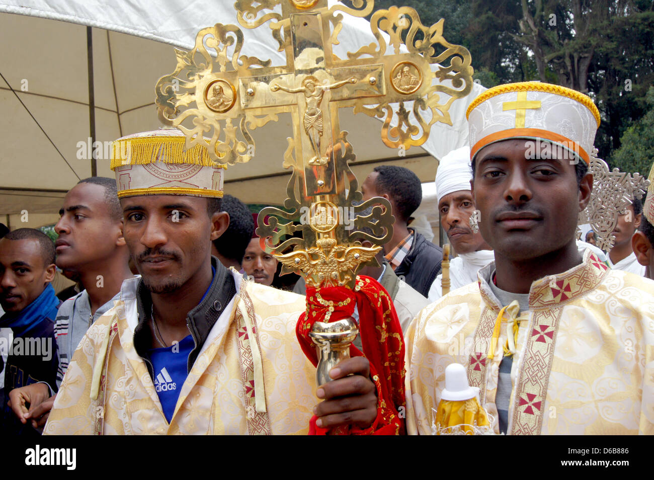 Orthodox priests attend the funeral service for Abune Paulos, Abuna and ...