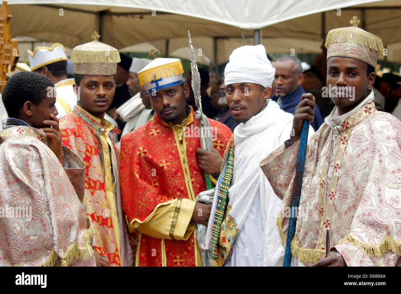Orthodox priests attend the funeral service for Abune Paulos, Abuna and ...