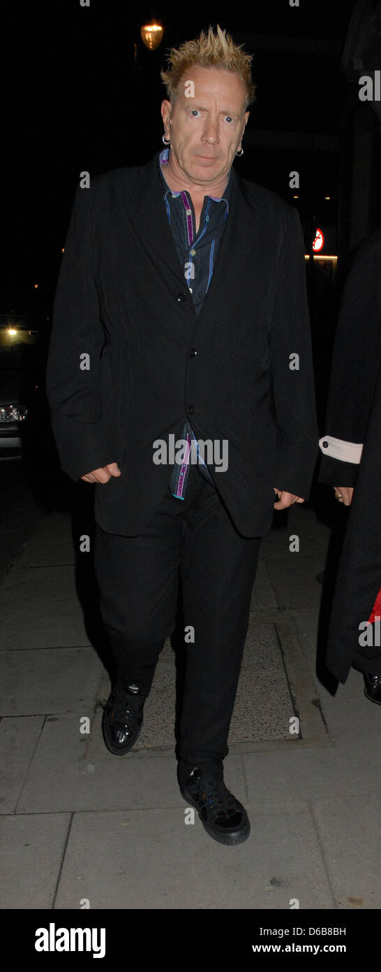 John Lydon outside The Hospital Club to celebrate the release of his ...
