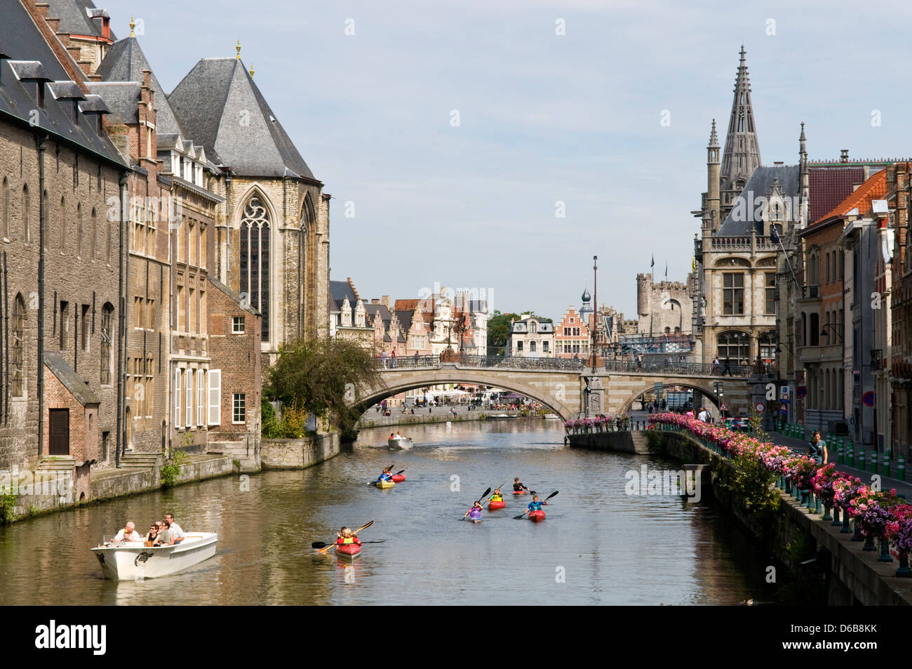 Kayakking on Central Canal, Ghent, Belgium Stock Photo - Alamy