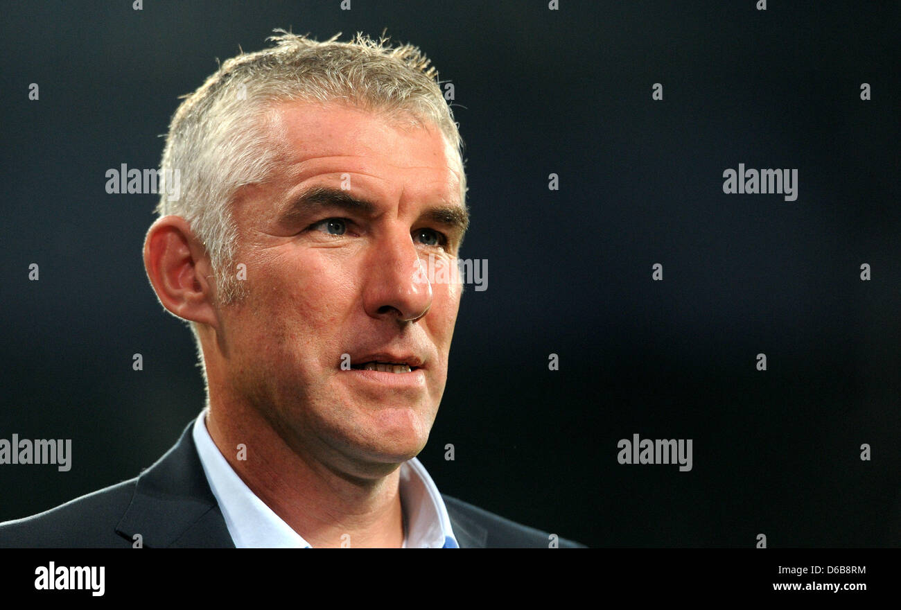 Hanover's coach Mirko Slomka is seen prior to the the UEFA Europe ...
