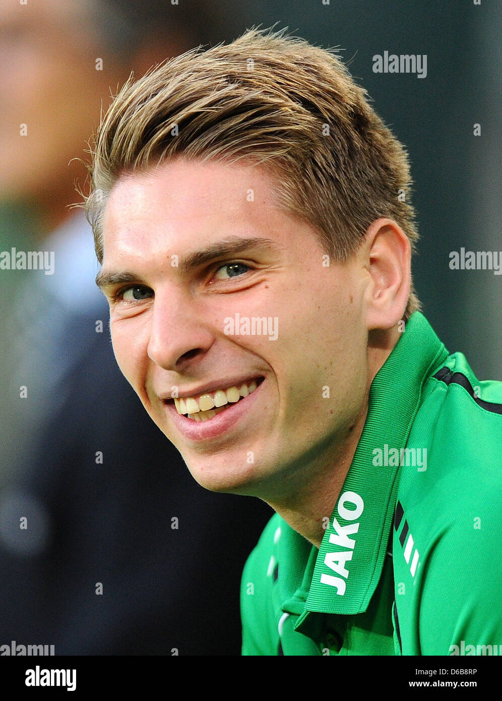 Hanover's Ron-Robert Zieler smiles prior to the the UEFA Europe League ...