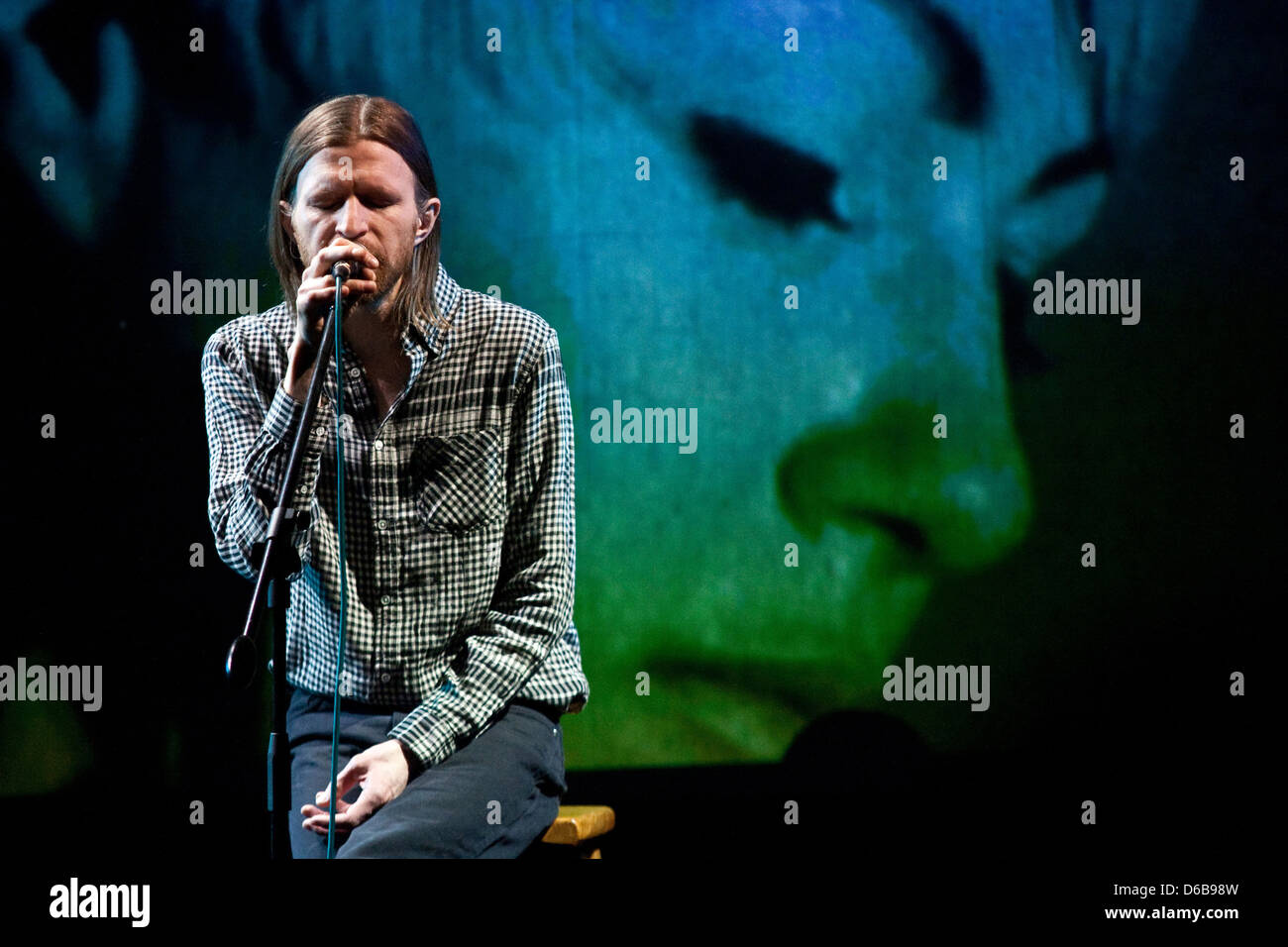 Swedish singer-songwriter Jay-Jay Johanson performing at B2 Moscow ...