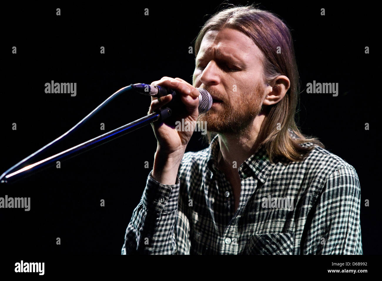 Swedish singer-songwriter Jay-Jay Johanson performing at B2 Moscow ...