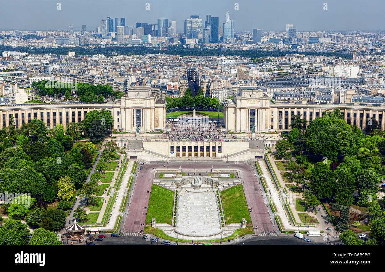 Paris, view from Eiffel Tower Stock Photo - Alamy