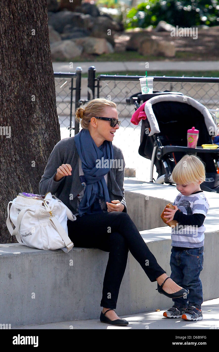 Naomi Watts and Sammy Kai Schreiber Naomi Watts enjoys a day at a park ...