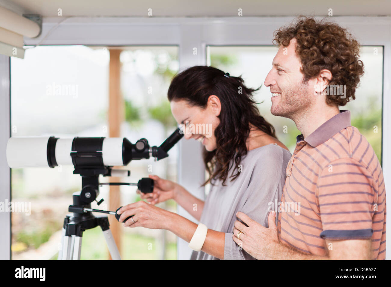 Holding Telescope High Resolution Stock Photography and Images - Alamy