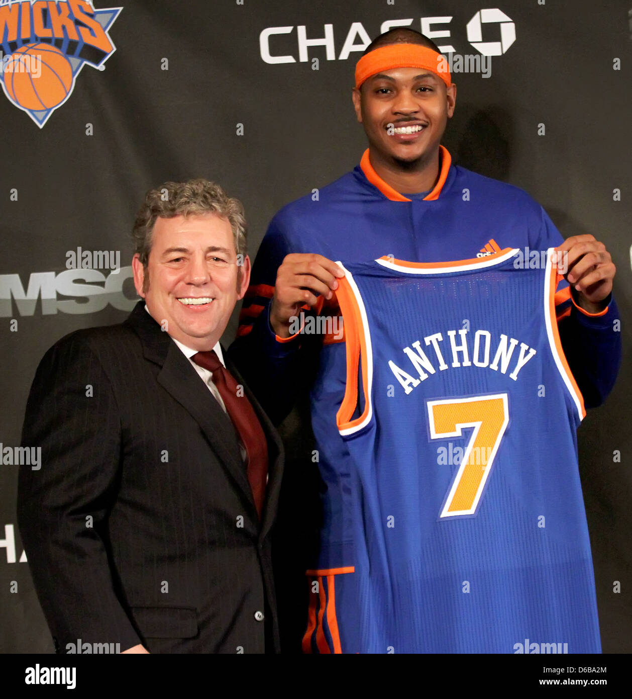 James Dolan, Executive Chairman of MSG and Carmelo Anthony The New York ...