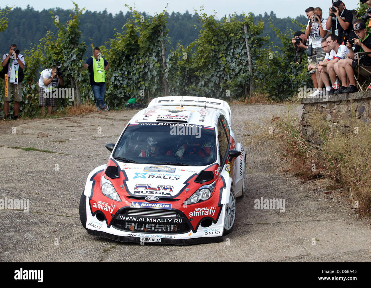 Russian rally driver Evgeny Novikov and French co-driver Nicolas ...