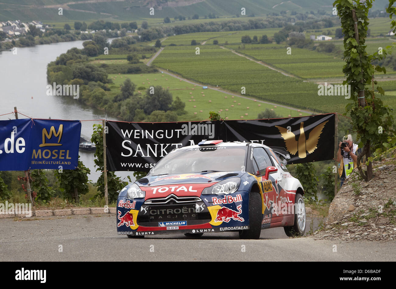 French rally driver Sebastien Loeb and co-driver Daniel Elena (MCO) in ...