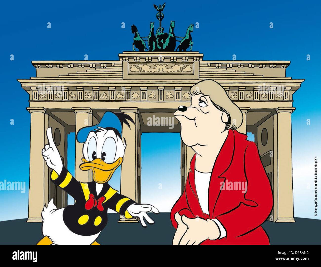 (HANDOUT) An undated handout shows German Chancellor Angela Merkel (R ...