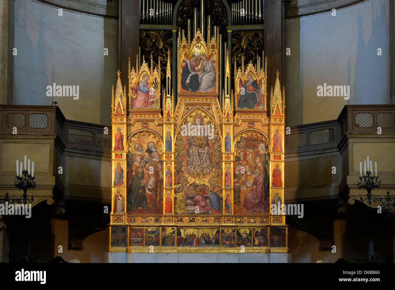 Italy, Tuscany, Montepulciano, Duomo, Trittico dell'Assunta, painted by Taddeo di Bartolo (1401 ...