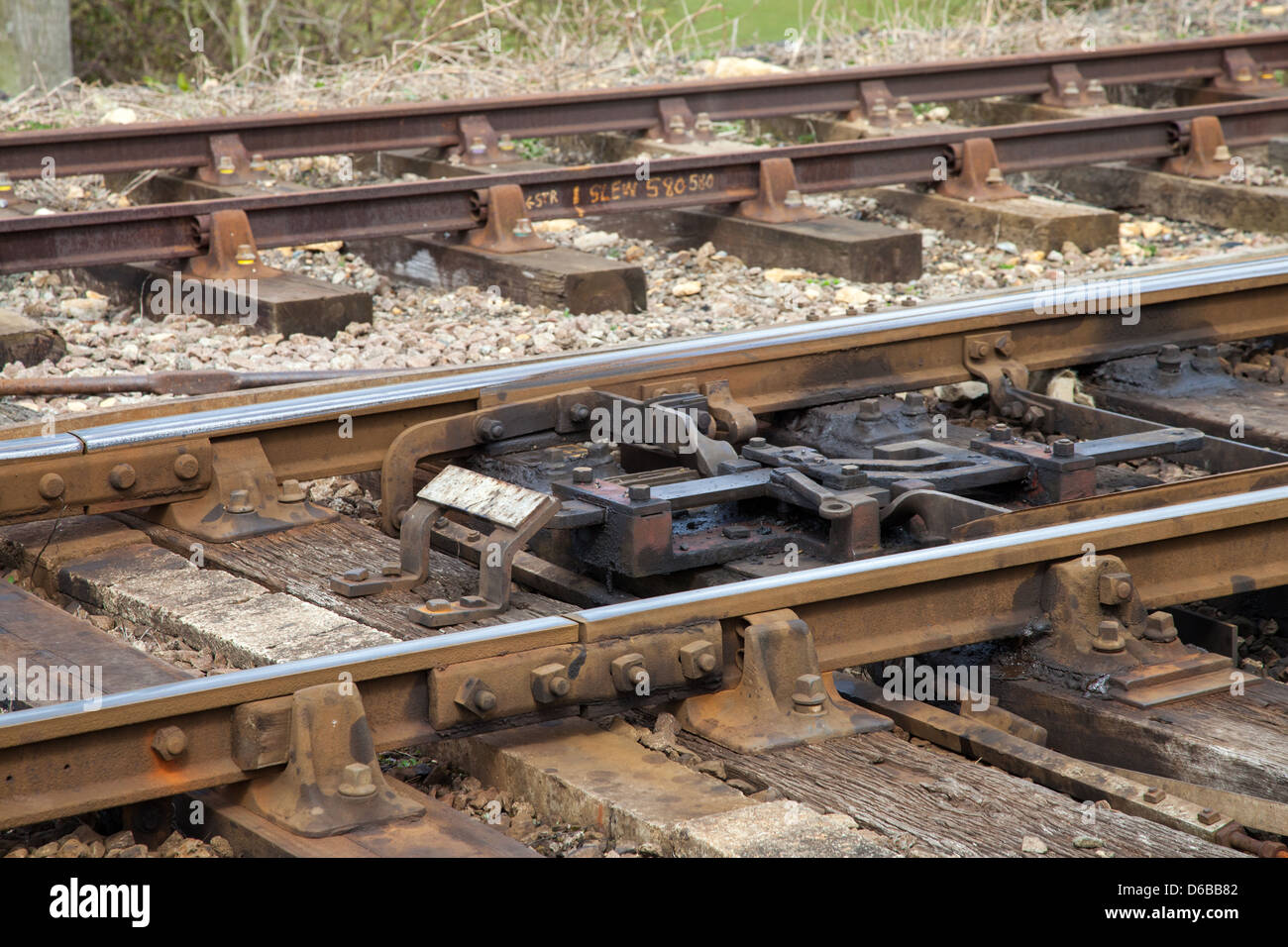 Railway track points hi-res stock photography and images - Alamy
