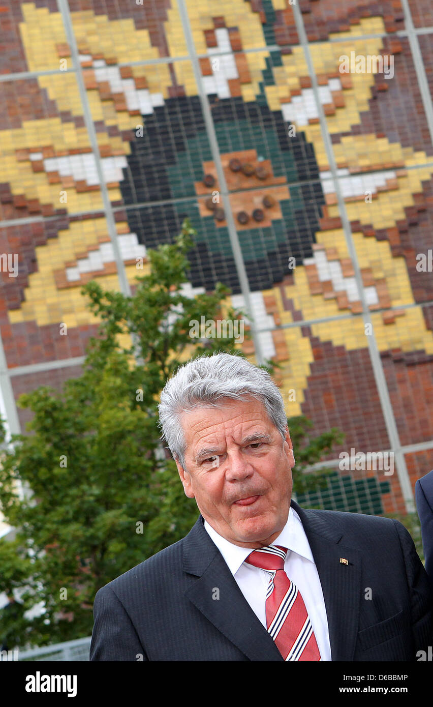 German President Joachim Gauck arrives at an event commemorating a ...
