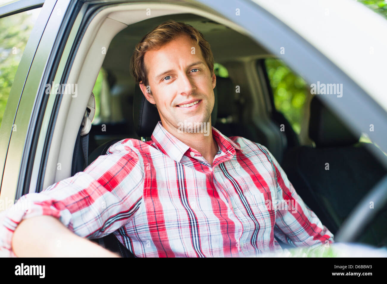 Close up of man sitting in car hi-res stock photography and images - Alamy