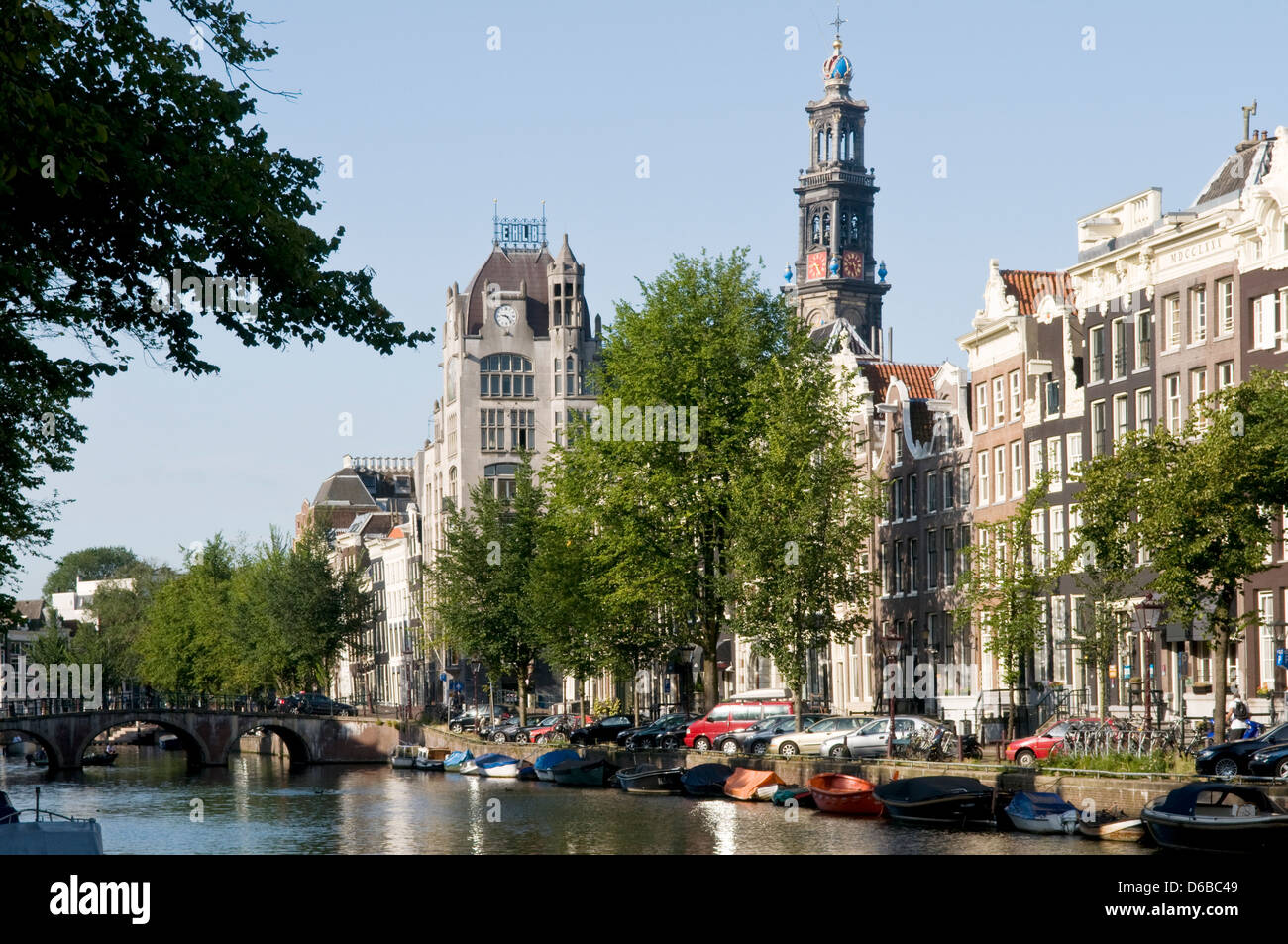 Westerkerk from Prinsengracht, Amsterdam, Netherlands Stock Photo - Alamy