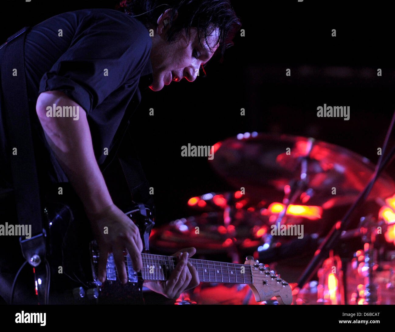 Singer Brian Molko of the British band Placebo performs on stage at the ...